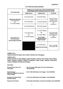 Takwim Cuti Sekolah 2025/2026 & Kalendar Akademik KPM - Kalendar Malaysia